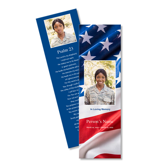Flag - Bookmarks - Custom Memorial Programs